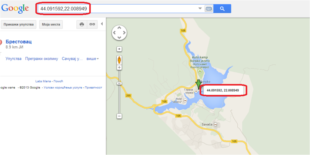 Kako odrediti koordinate u novim Gugl mapama?